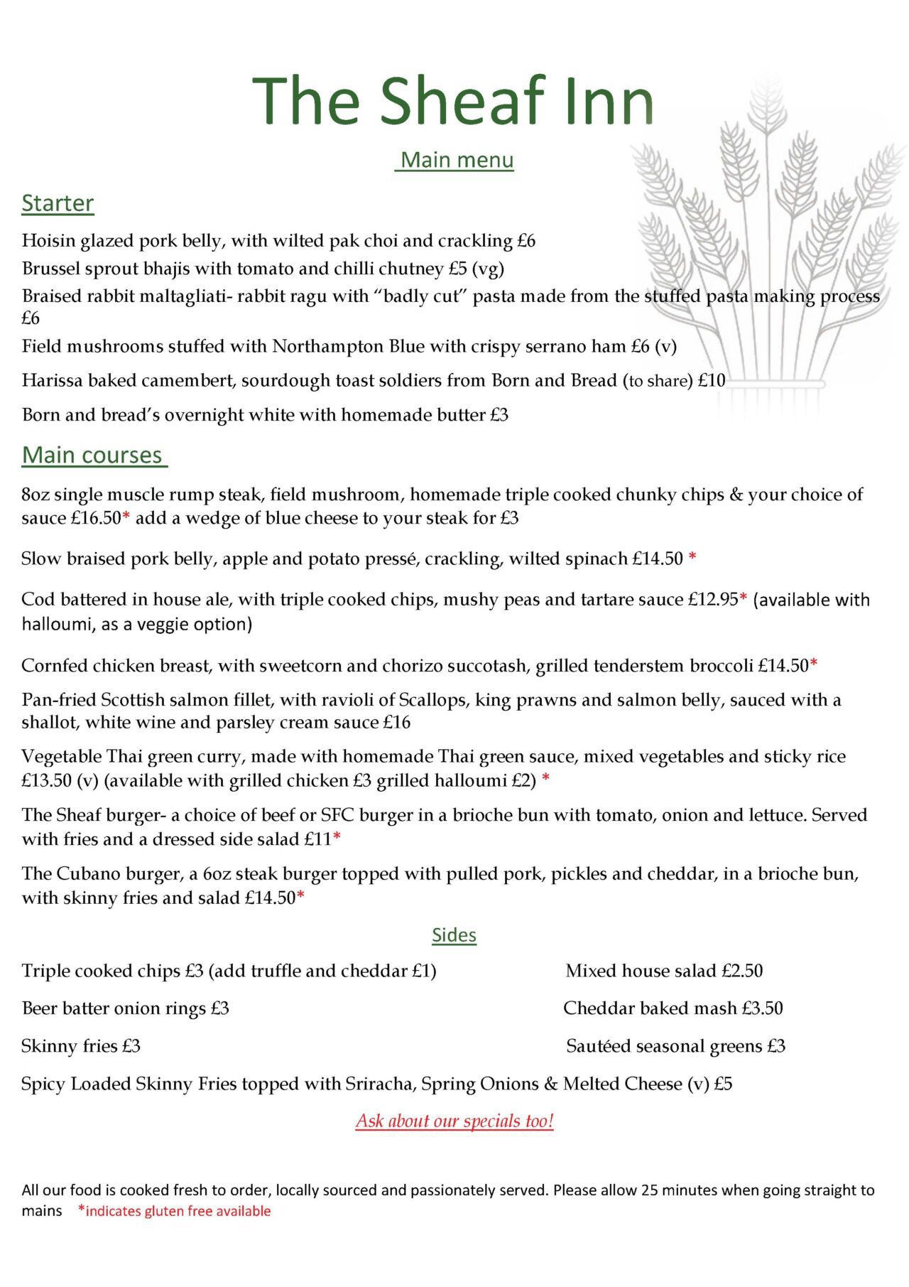 The Sheaf Inn | Country Pub in West Haddon, Northamptonshire